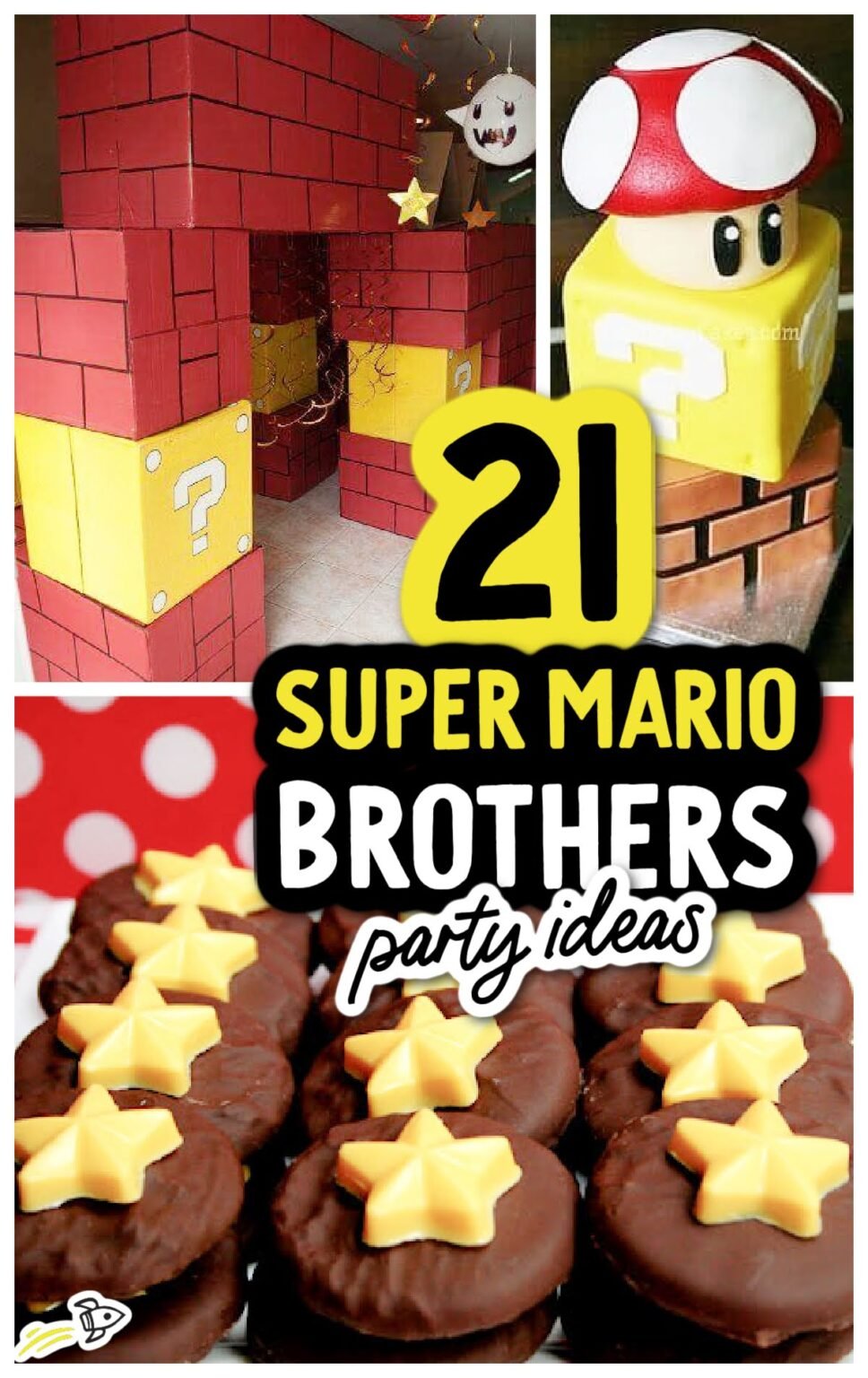 21 Super Mario Brothers Party Ideas & Supplies - Spaceships and Laser Beams