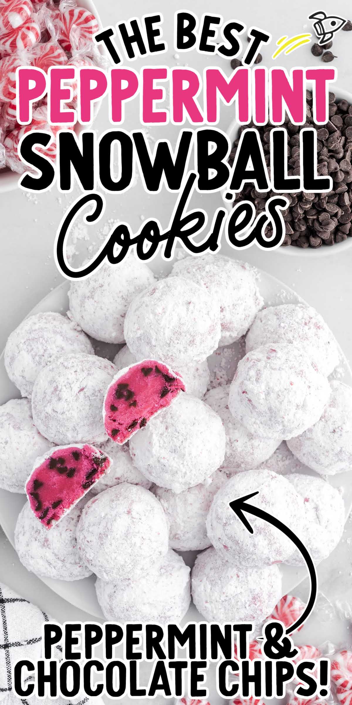 Peppermint Snowball Cookies - Spaceships and Laser Beams