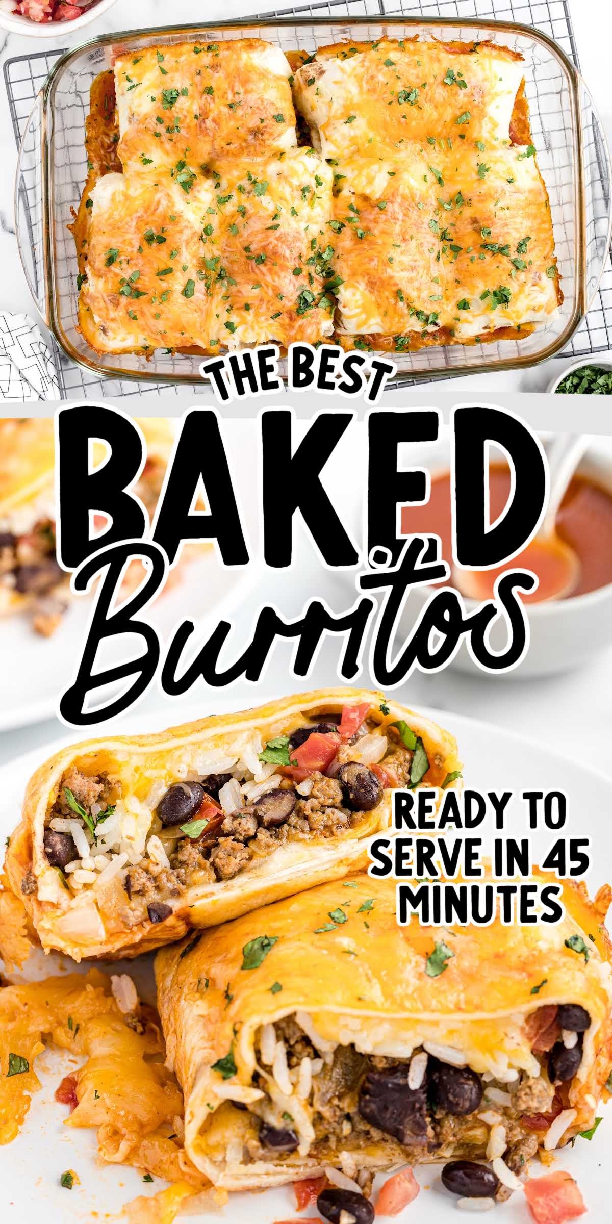 Baked Burrito Recipe (Extra Cheesy!)