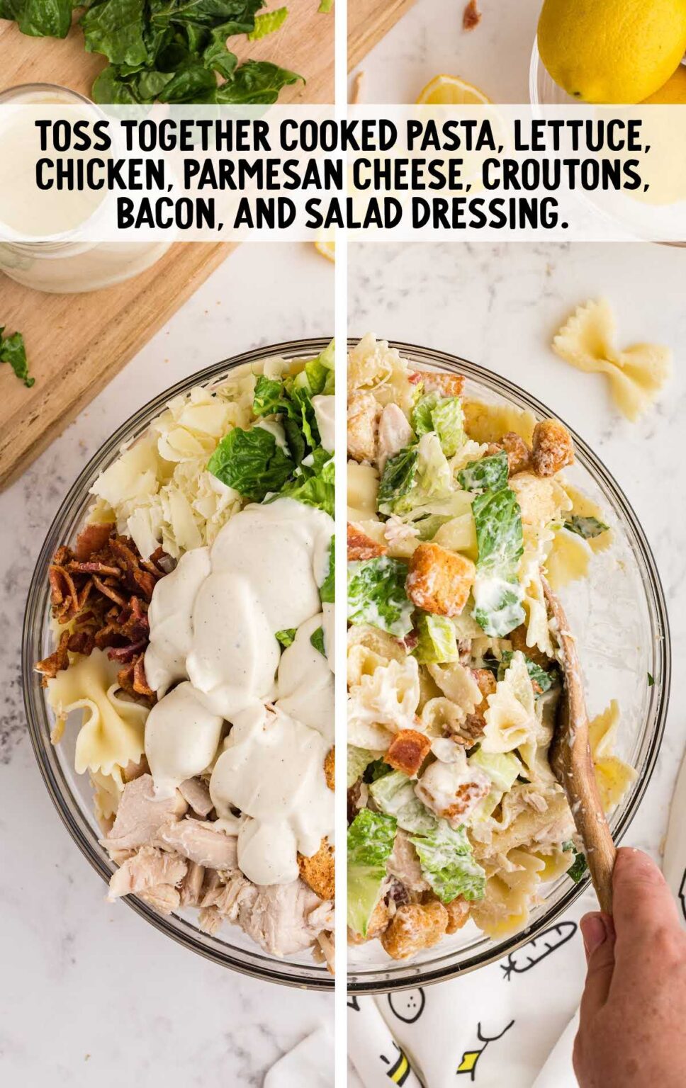Caesar Pasta Salad - Spaceships and Laser Beams