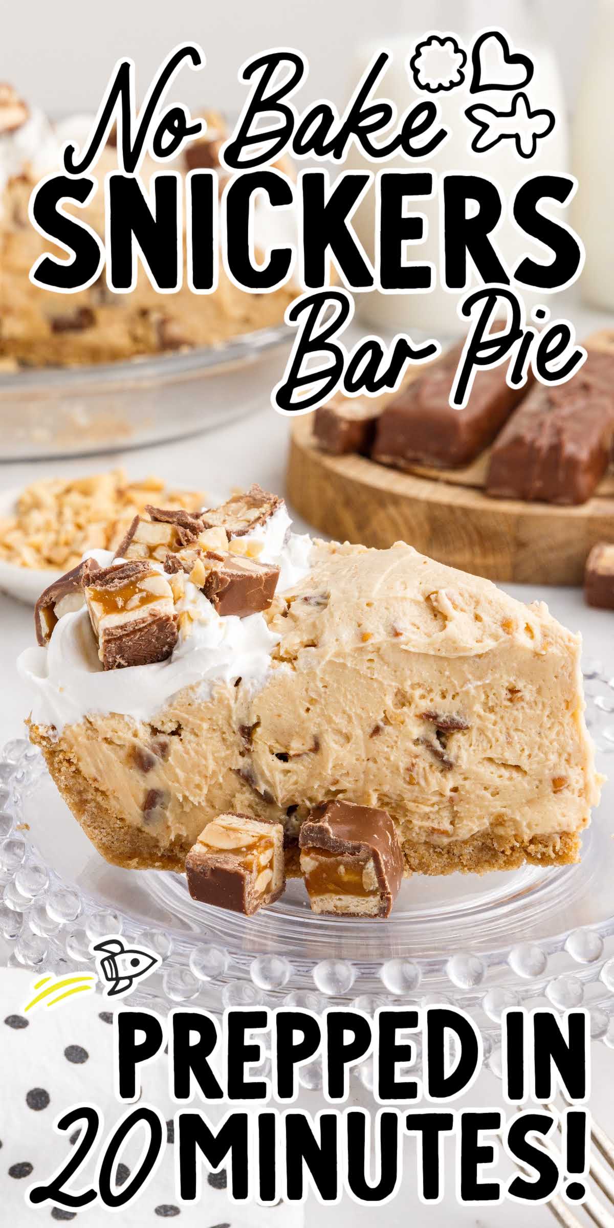No-Bake Snickers Bar Pie - Spaceships and Laser Beams