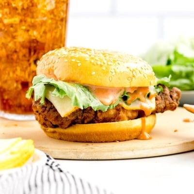 Zinger Burger (KFC Copycat Recipe) - Spaceships and Laser Beams