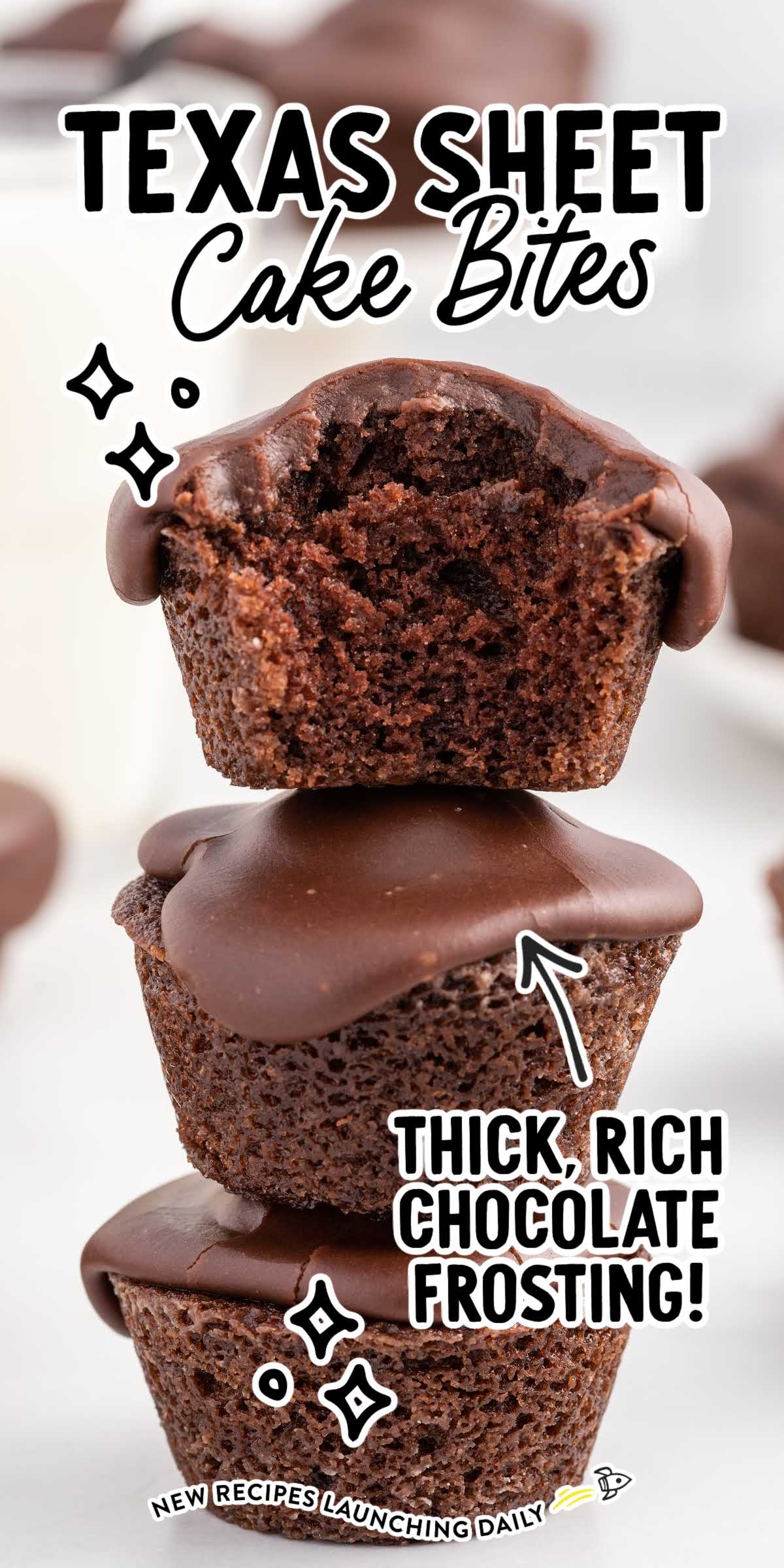 Texas Sheet Cake Bites - Spaceships and Laser Beams