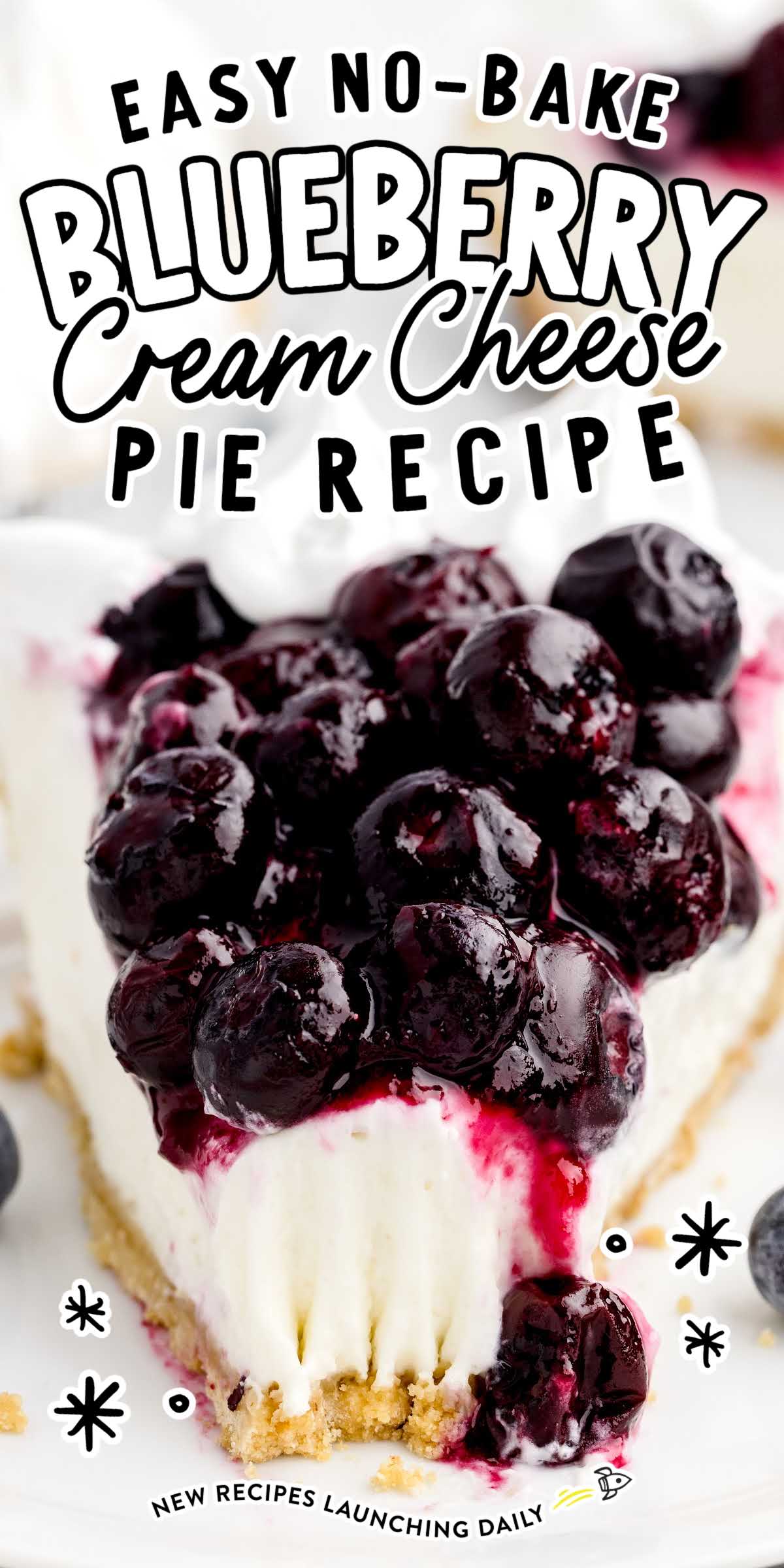 Blueberry Cream Cheese Pie - Spaceships and Laser Beams