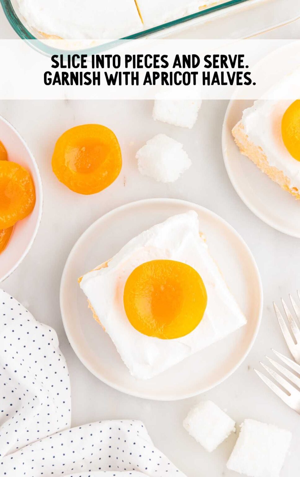 Apricot Delight Dessert (Light, Creamy No Bake Recipe)