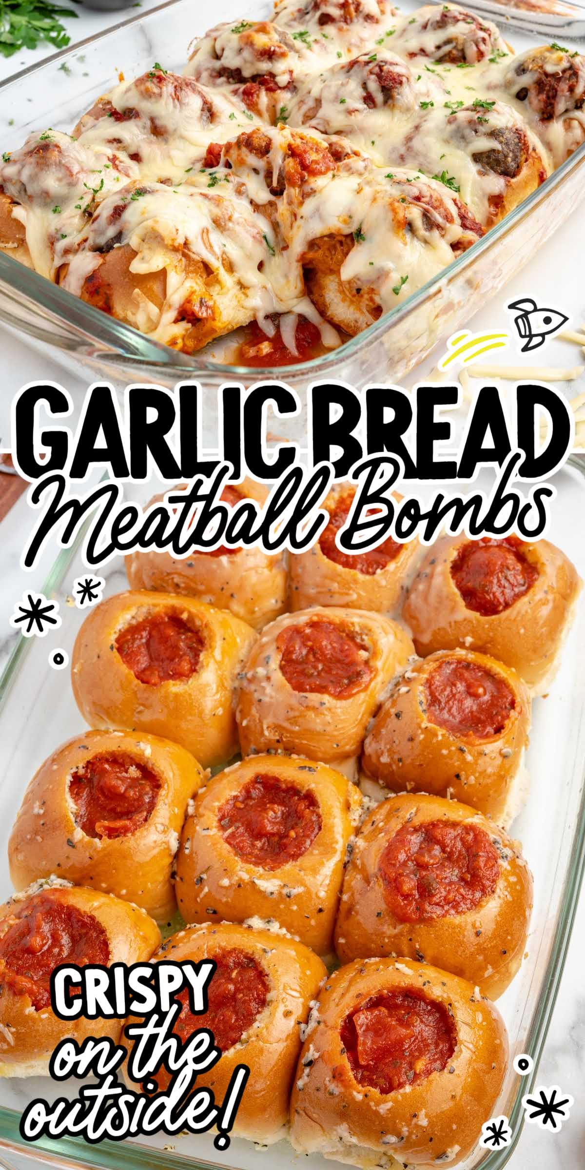 Garlic Bread Meatball Bombs - Spaceships and Laser Beams