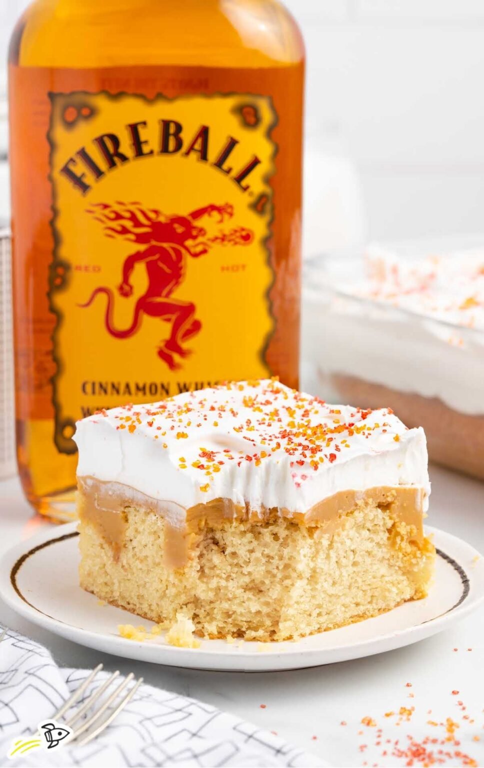 Fireball Poke Cake - Spaceships and Laser Beams