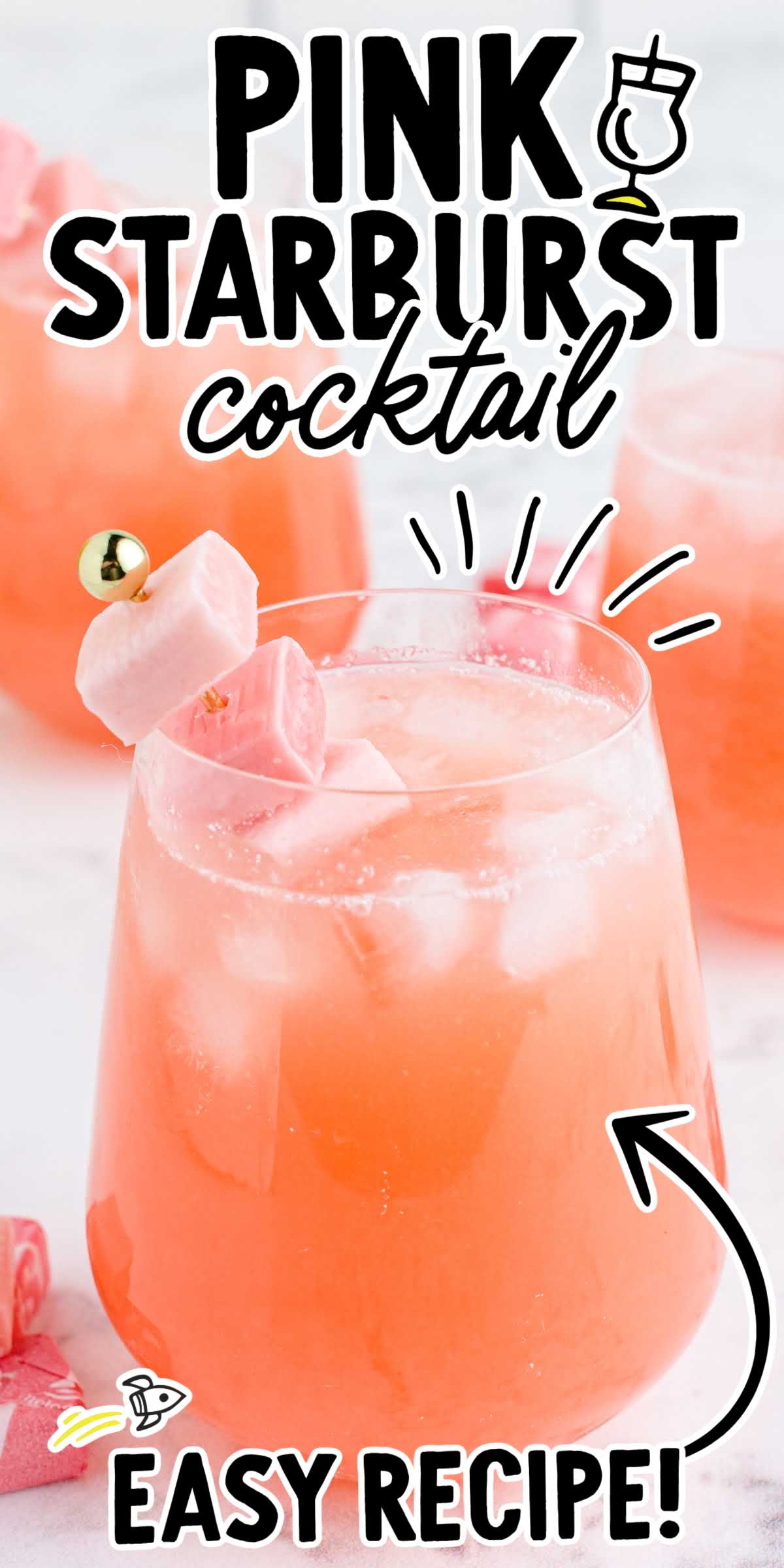 Pink Starburst Cocktail (with Real Candy-Infused Vodka)