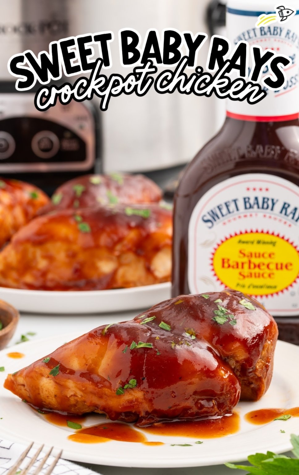 Sweet Baby Rays Crockpot Chicken - Spaceships and Laser Beams