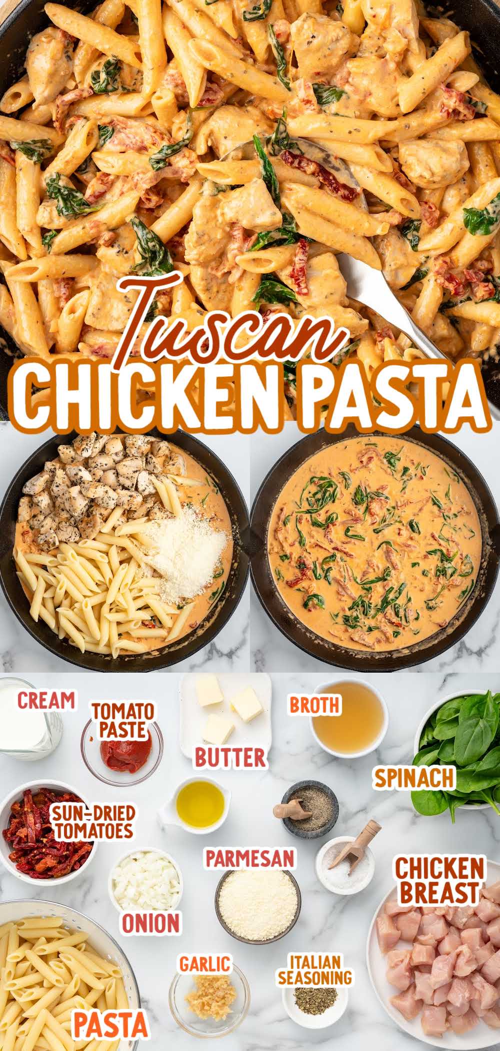 Tuscan Chicken Pasta - Spaceships and Laser Beams