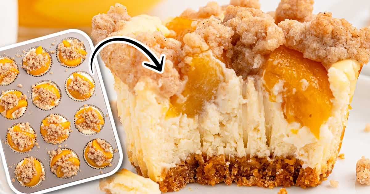 Peach Cobbler Cheesecake Bites - Spaceships and Laser Beams