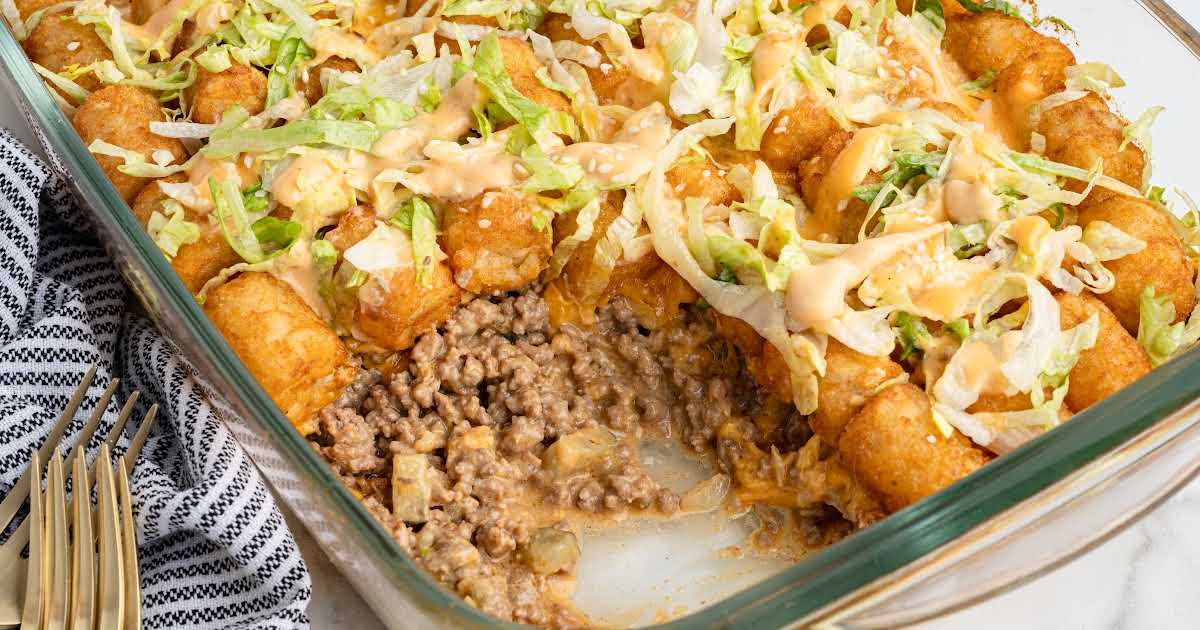Big Mac Tater Tot Casserole - Spaceships and Laser Beams