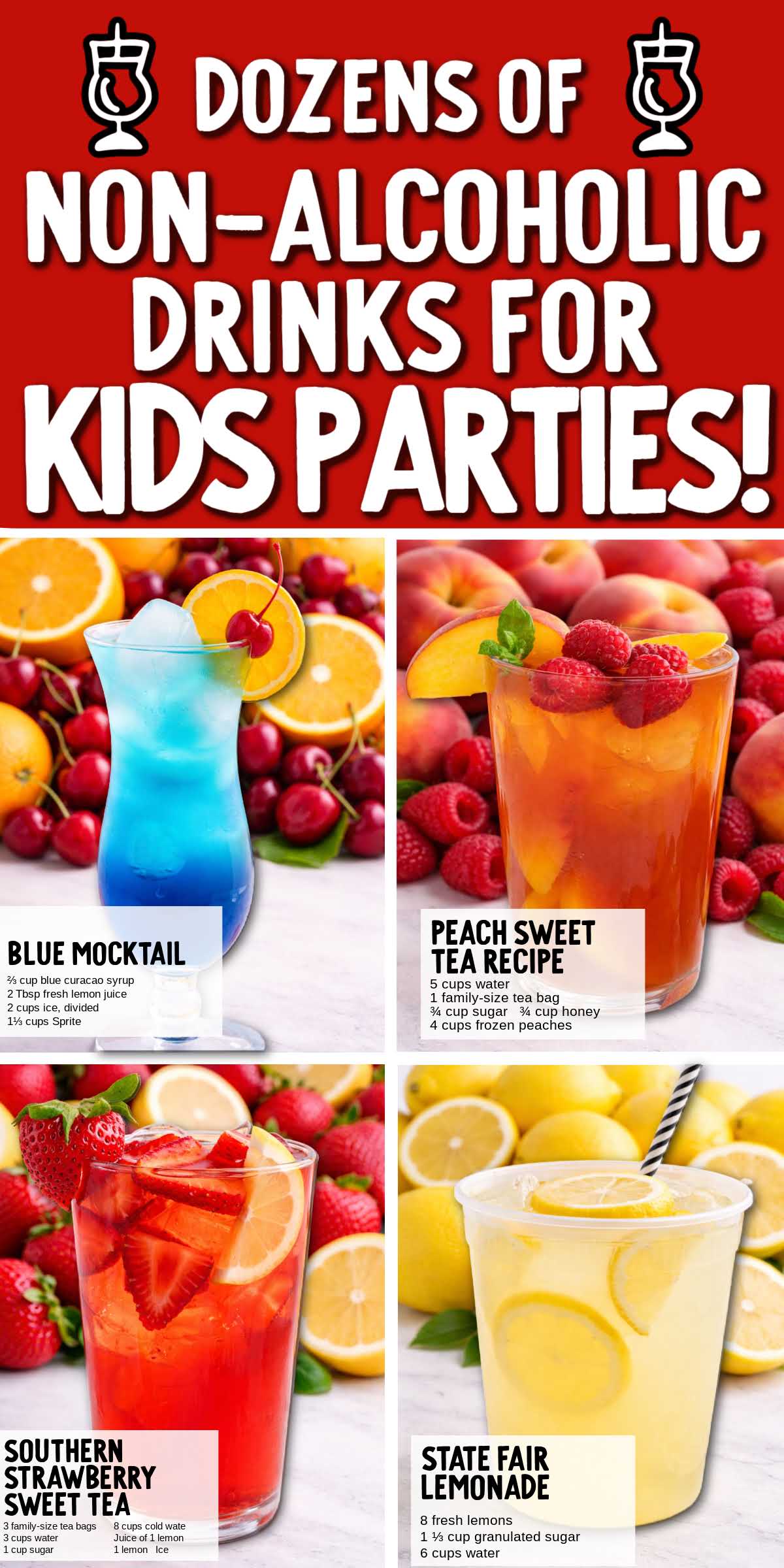 32+ Fun Drinks To Serve At Children’s Parties (Non-Alcoholic ...